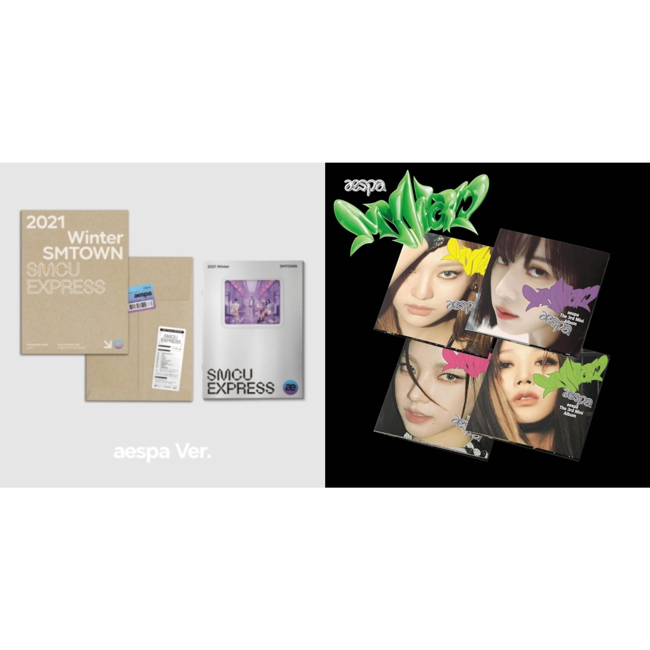 2021 Winter Smtown: Smcu Exrpess (Aespa) & My World (3Rd Mini Album/Poster Version) [CD Bundle ...