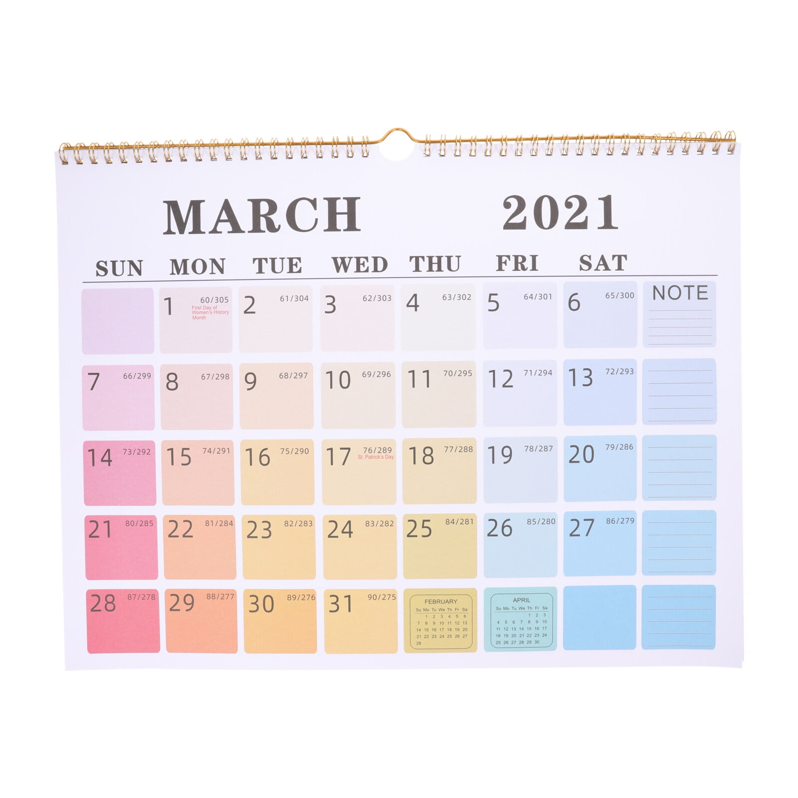 2021 Year English Calendar Stylish Calendar Creative Calendar Practical ...