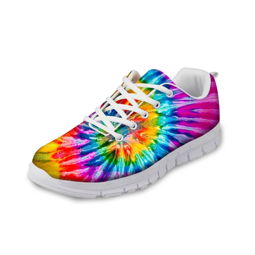 2021Fashion Women Casual Sneakers 3D Mixed Color Printed Walking Shoes ...