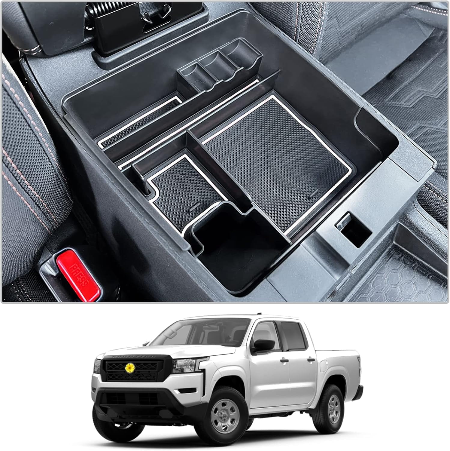 for 2022 2023 2024 2025 Frontier Pickup Truck Center Console Organizer ...