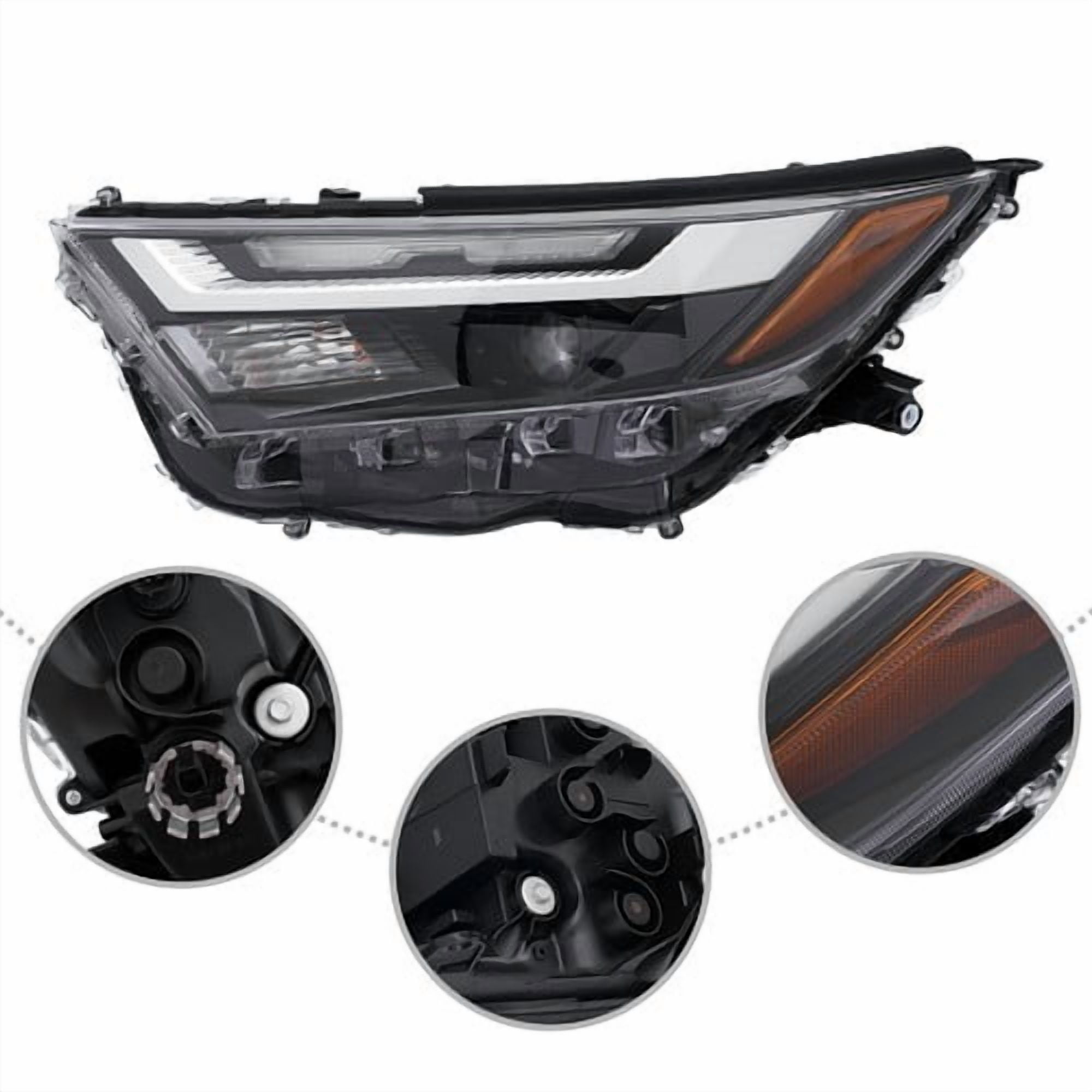 For 2022 2023 2024Toyota RAV4 LE/XLE LED+Halogen Headlight Assembly w/o ...