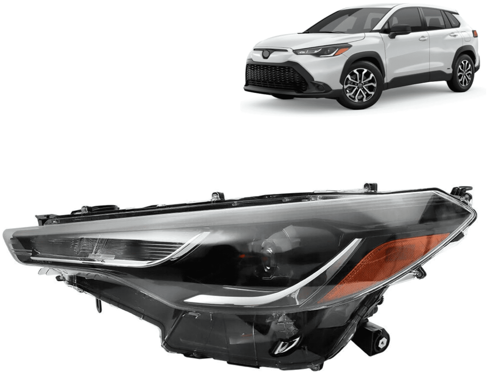 2022-2023 Toyota Corolla Cross Head Lamp Driver Side Without Adaptive L ...