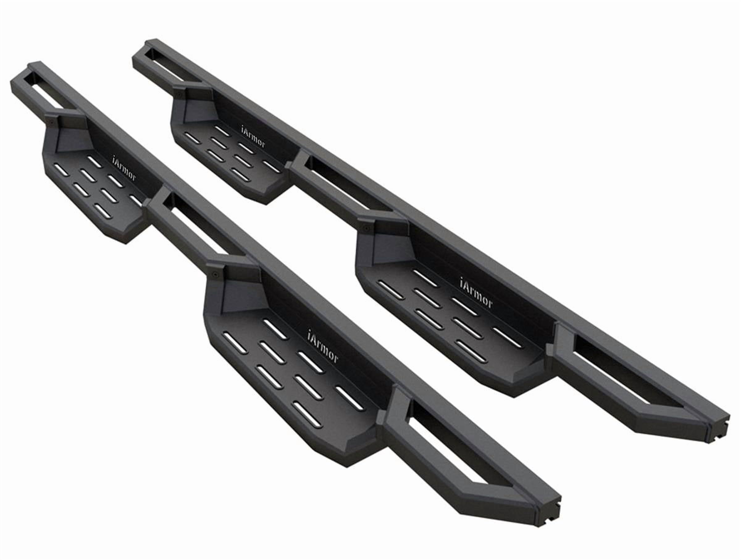 APS Black Square Tube Drop Nerf Bars Fit 22-25 Toyota Tundra Double ...