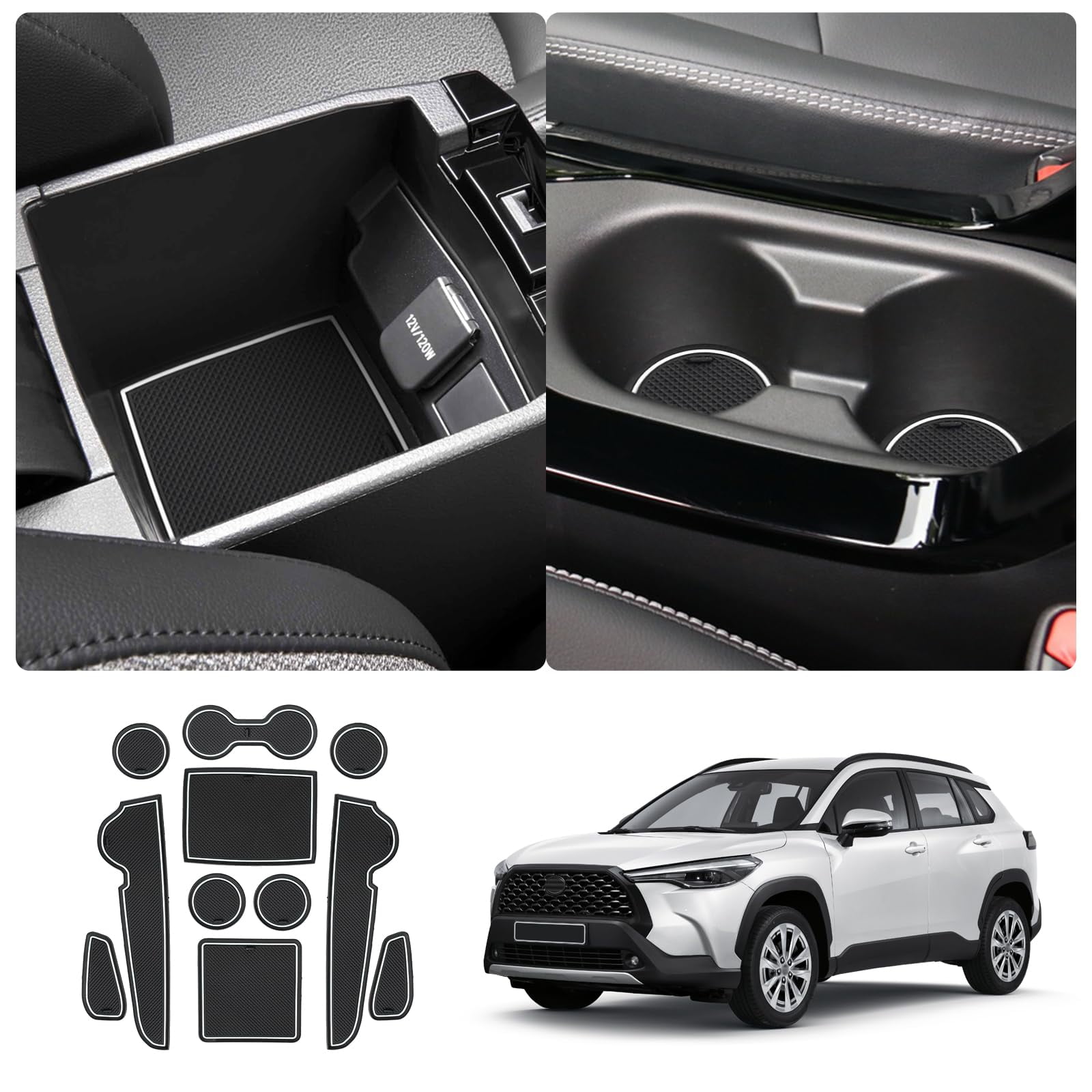 2022-2024 Toyoat Corolla Cross SUV Center Console Liners Cup Holder ...