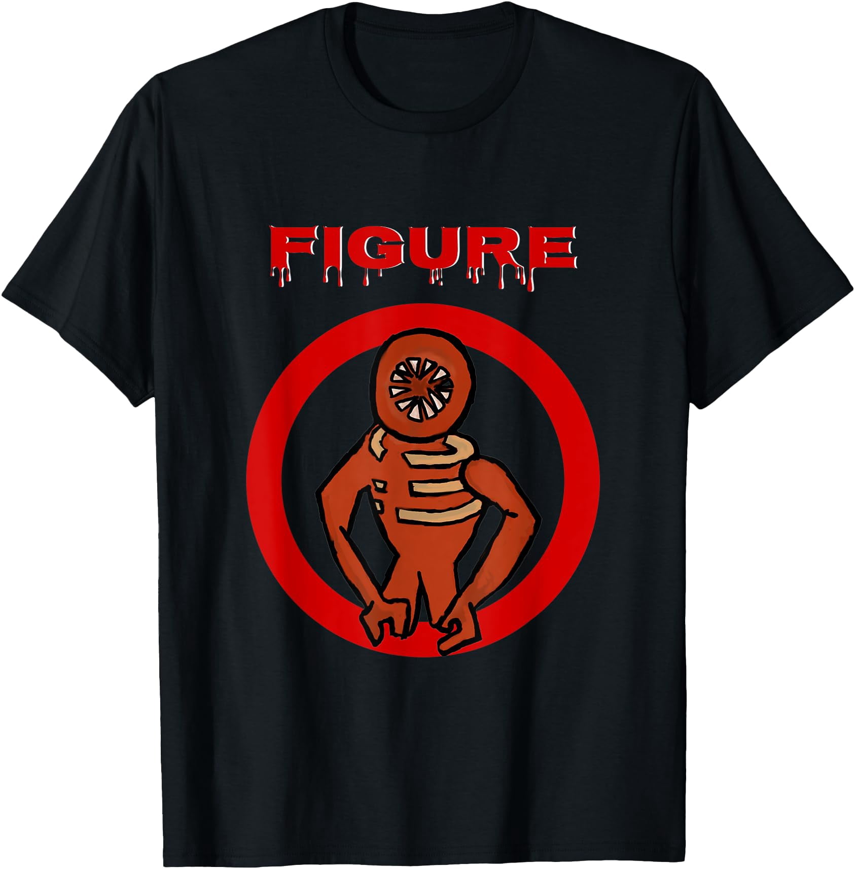 2022 Black Monster Horror Game Doors Figure T-Shirt,Military Green ...