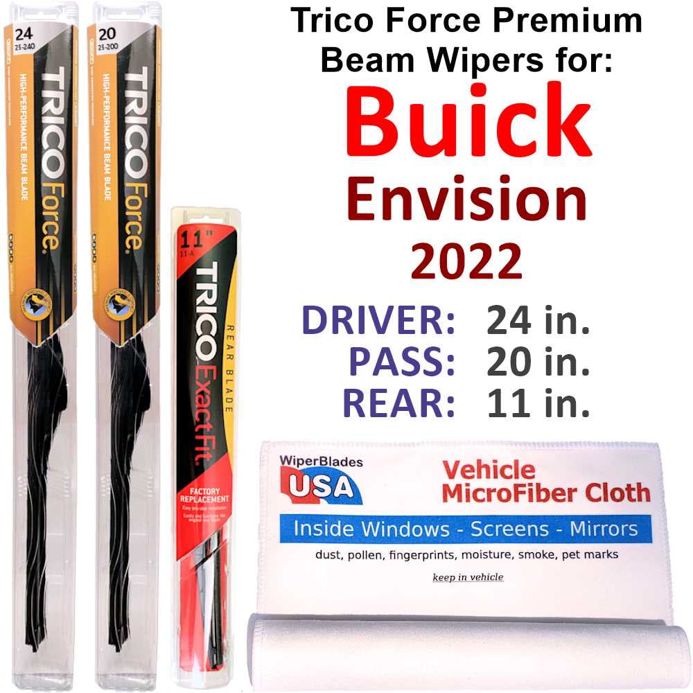 2022 Buick Envision Performance Beam Wipers (Set of 3) w/Rear Wiper ...