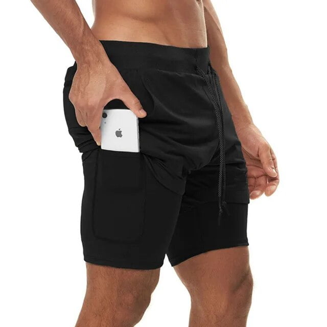 2022 Camo Running Shorts Men 2 In 1 Double Deck Quick Dry Gym Sport