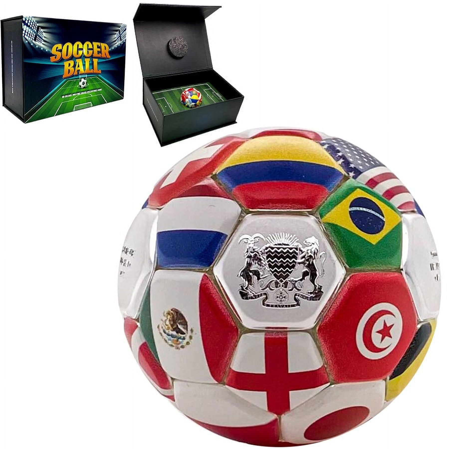 2022 Chad Silver Country Flags Soccer Ball Spherical Coin, 30g .999 ...