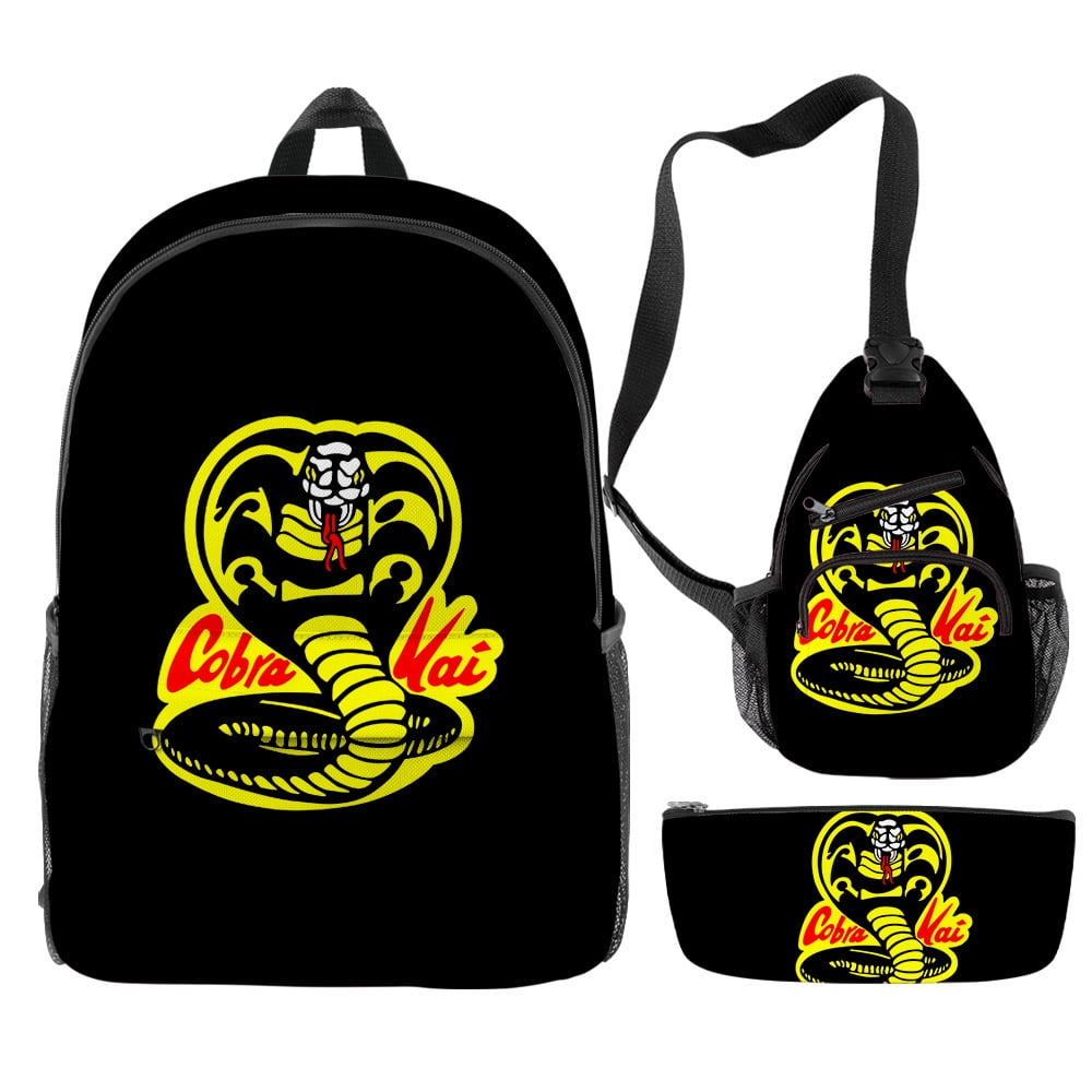 2022 Cobra Kai Merch Backpack 3 Piece Sets Cosplay Messenger Bag ...