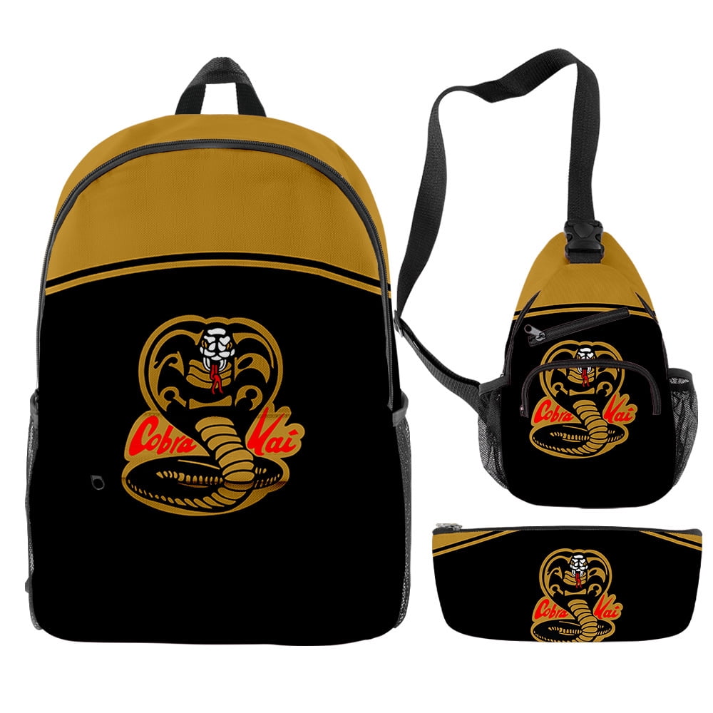 2022 Cobra Kai Merch Backpack 3 Piece Sets Cosplay Messenger Bag ...