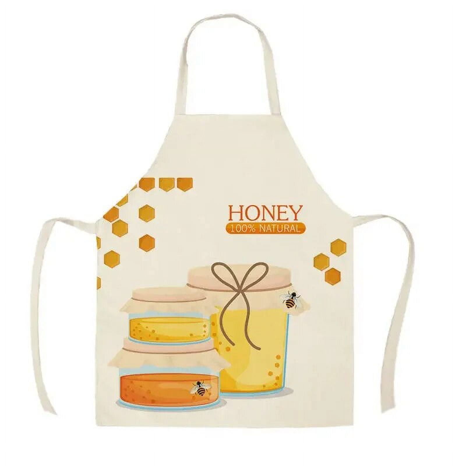 2022 Creative Bee Kitchen Apron Adult Children Family Dinner Anti-dirty ...