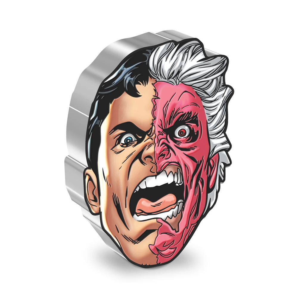 2022 DC Comics Faces of Gotham - Two Face Shaped 1 oz Silver Coin By NZ ...