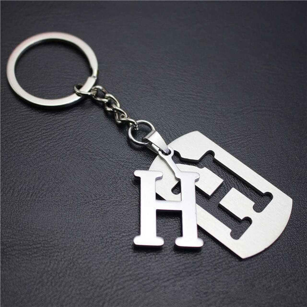 2022 DIY A-Z Letters Key Chain For Name Silver Color Steel Keychain ...