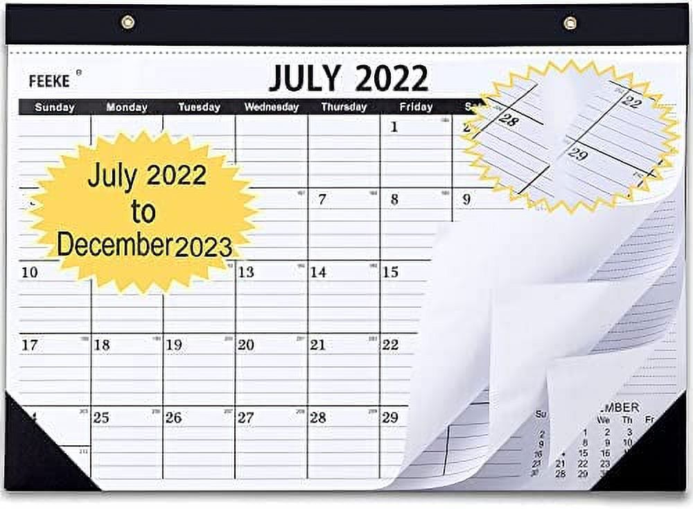 2022 Desk Calendar July 2022 to December 2023, 18 Months Desk Calendar ...