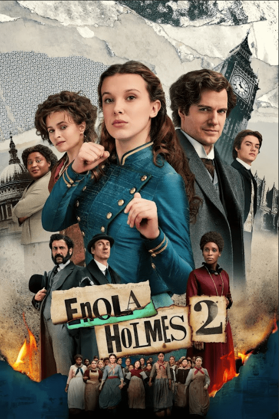 2022 Enola Holmes 2 Movie Poster 24x36 Mystery Adventure Millie Bobby ...