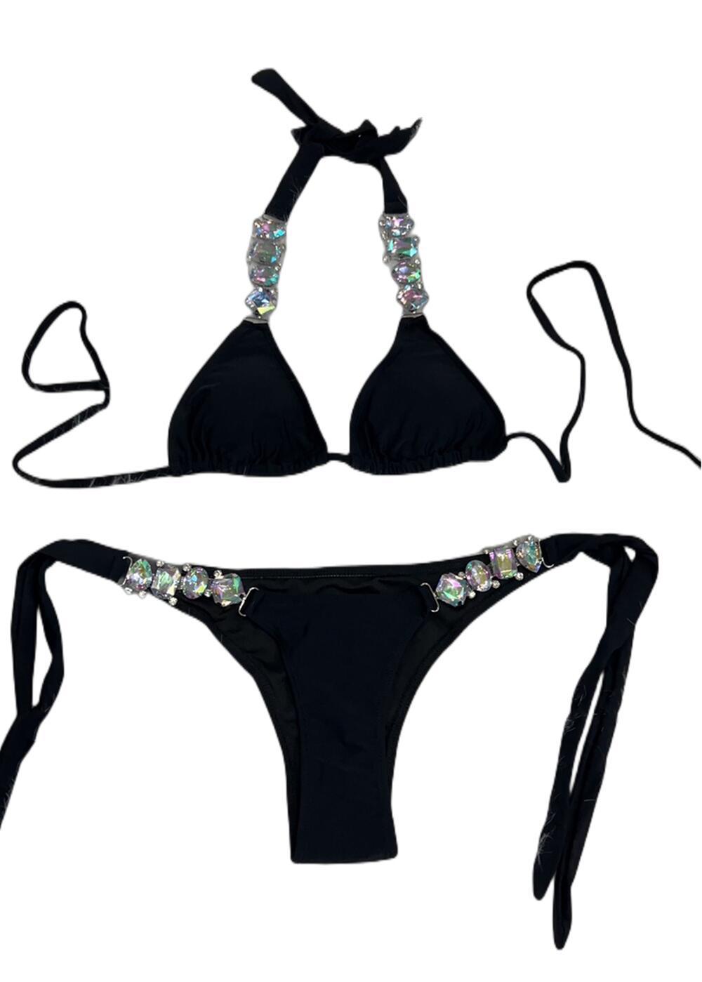 2022 European and American Sexy Bikini Plain Women‘s Split Strap Luxury ...