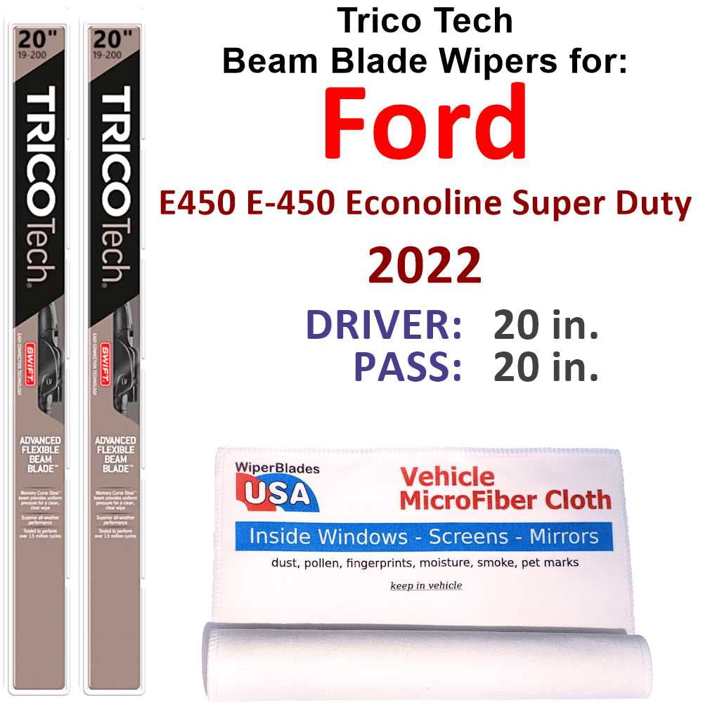 2022 Ford E450 E-450 Econoline Super Duty Beam Blade Wipers (Set of 2) - Walmart.com