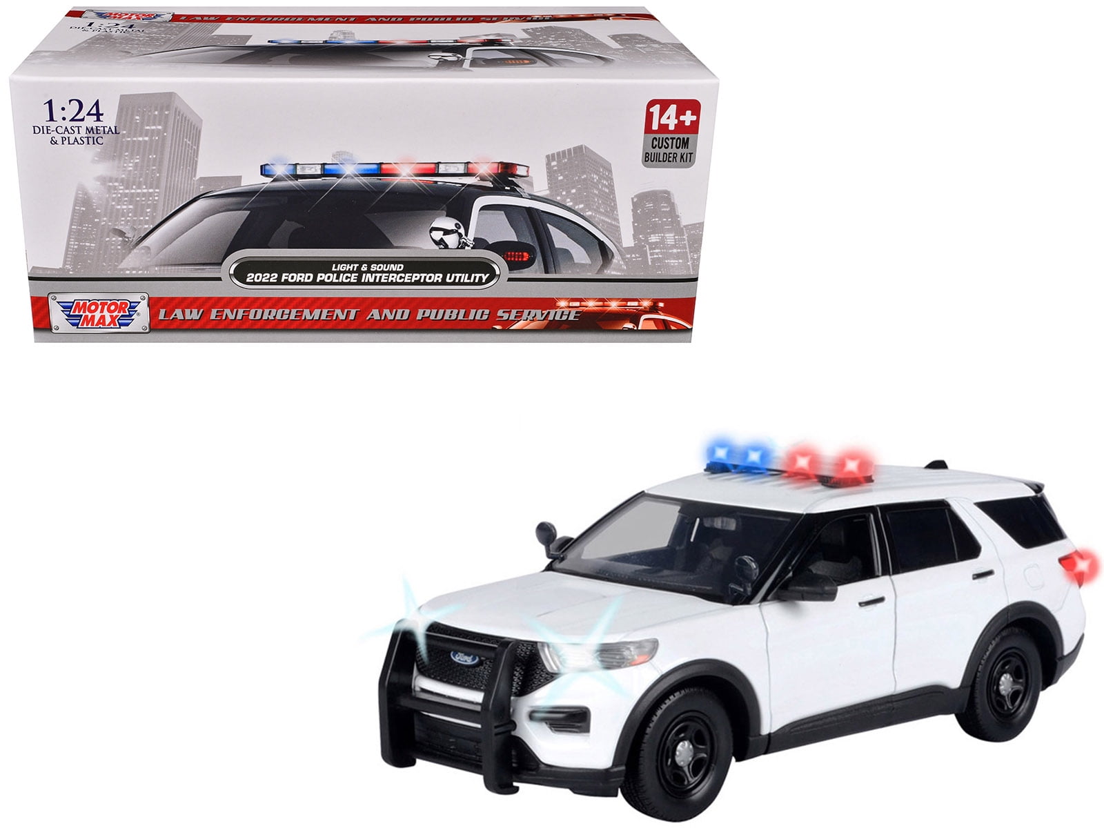 2022 Ford Police Interceptor Utility Plain White with Flashing Light ...