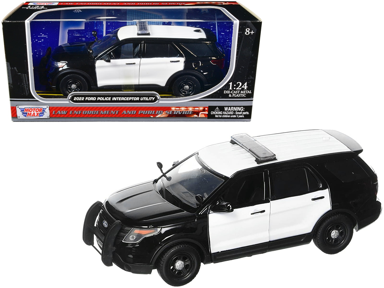 2022 Ford Police Interceptor Utility Unmarked Black and White 1/24 ...