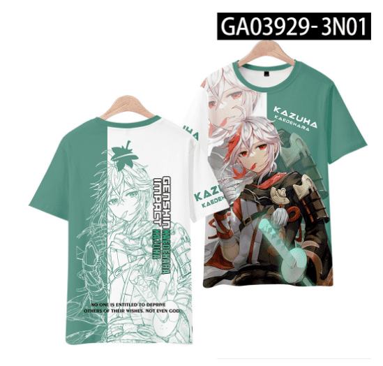 2022 Genshin Impact Game Summer Fengyuan Wanye Anime Clothes anime Men ...