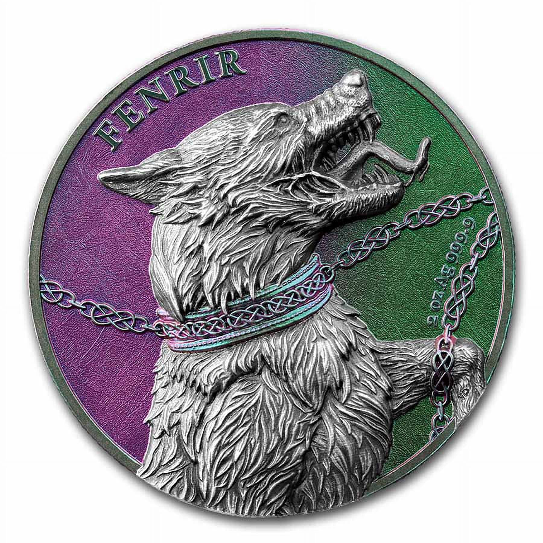 2022 Germania Beasts 2 oz Silver BU (Fenrir, Ultra High Relief ...