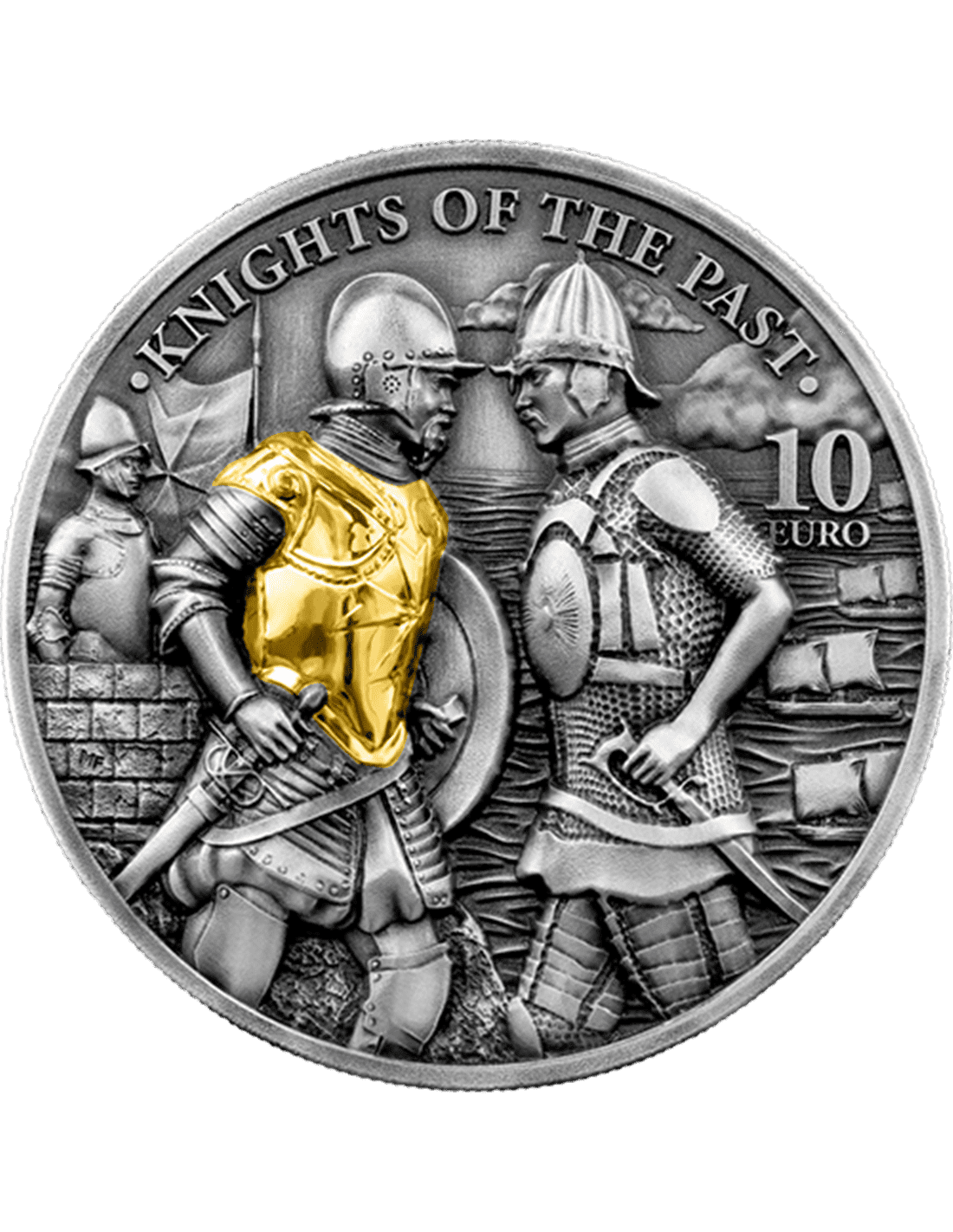 2022 Germania Mint Knights of the Past 2 oz Antiqued Gold Gilded Silver ...