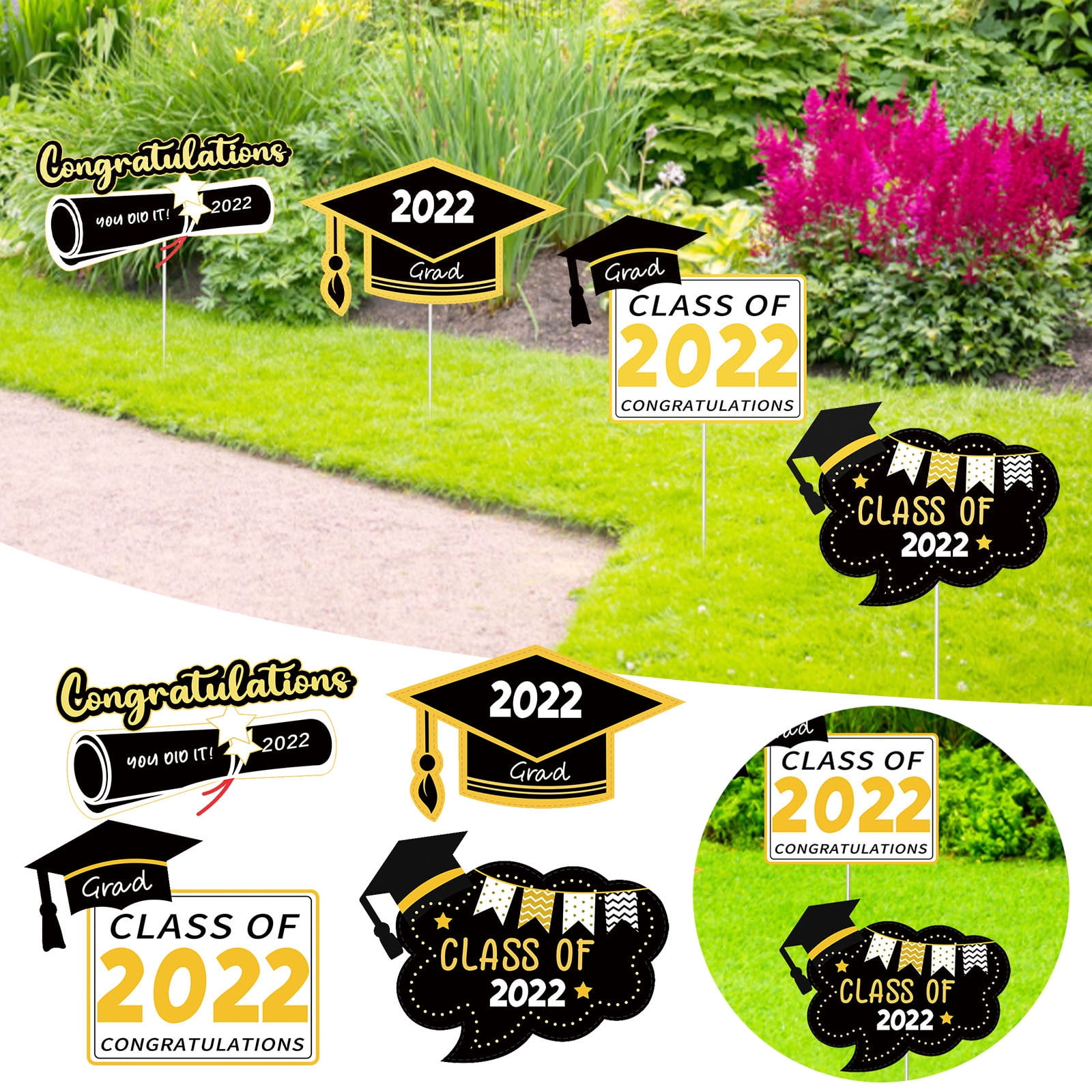 2022 Graduation Yard Sign Stakes Decorations Congrats Grad Class Of ...