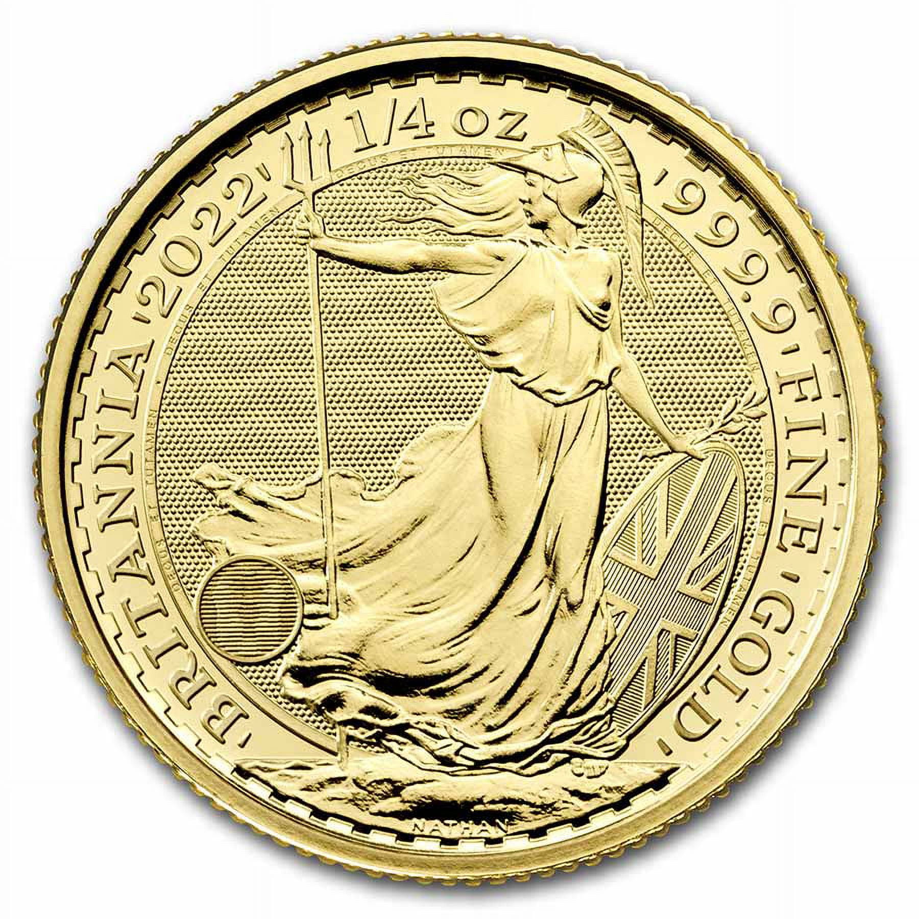 2022 Great Britain 1/4 oz Gold Britannia BU - Walmart.com