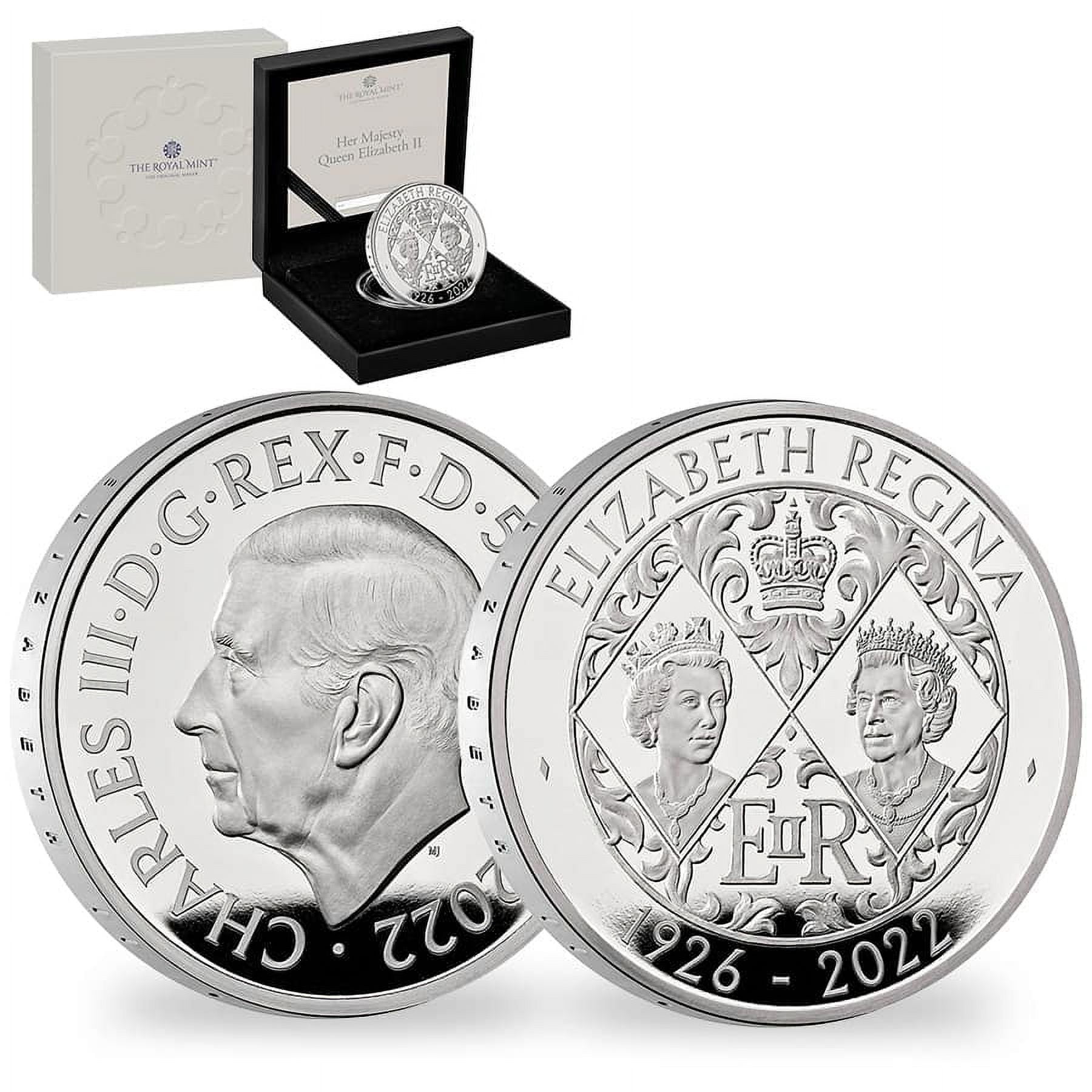 2022 Great Britain 56.56 Gram Queen Elizabeth II Piedfort Proof Silver ...