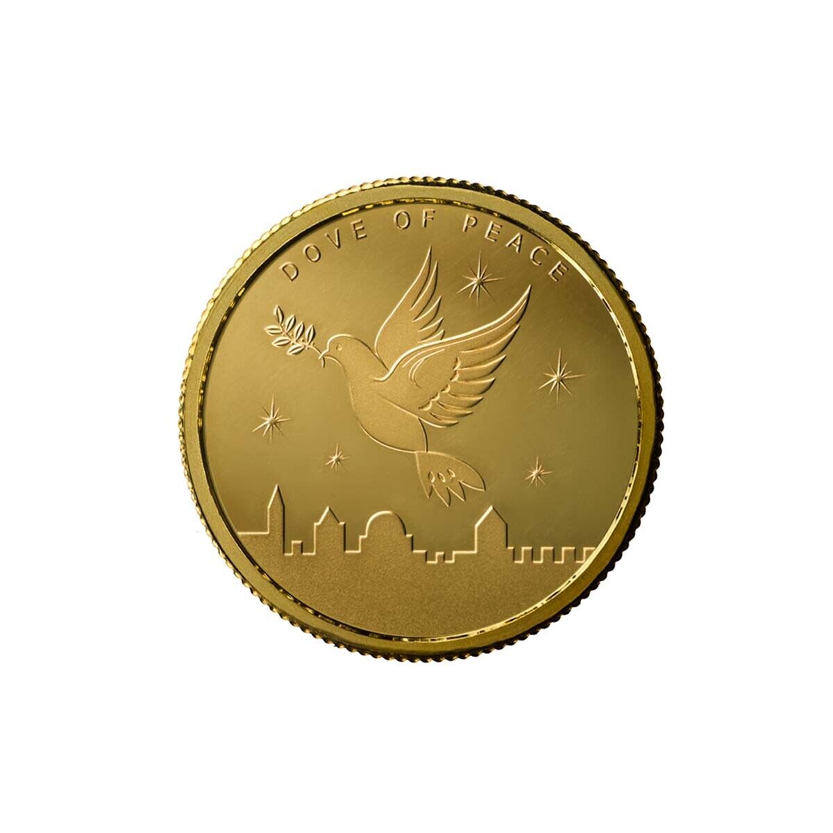 2022 Holy Land Mint Dove of Peace 1/25 oz Gold Round - In Mint Capsule ...