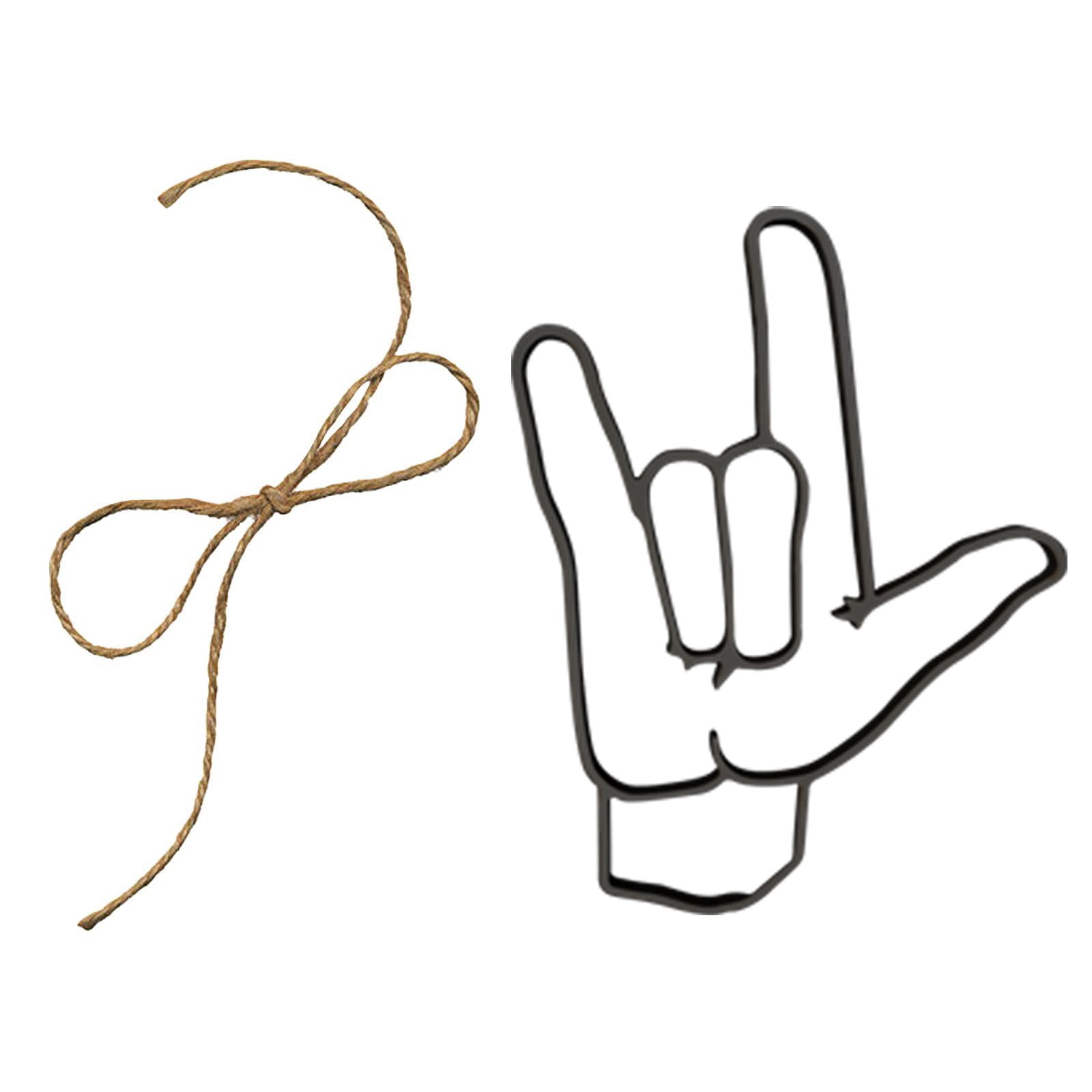 2022 I Love You Sign Language Ornament Steel Thinking Of You Christmas ...