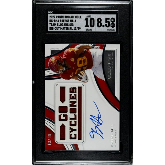 2022 Immaculate Collection #DC-BHA Breece Hall Team Slogans Sig. /99 ...