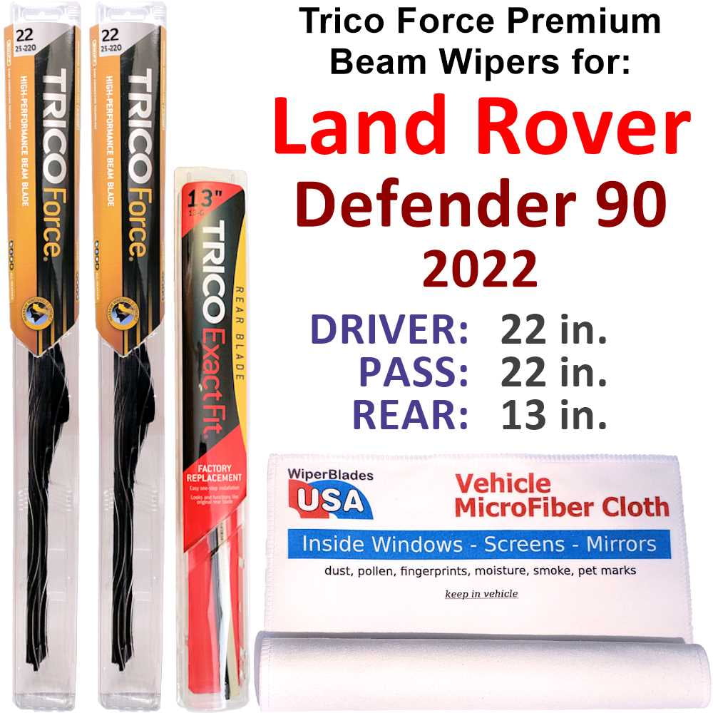 2022 Land Rover Defender 90 Performance Beam Wipers (Set of 3) w/Rear ...