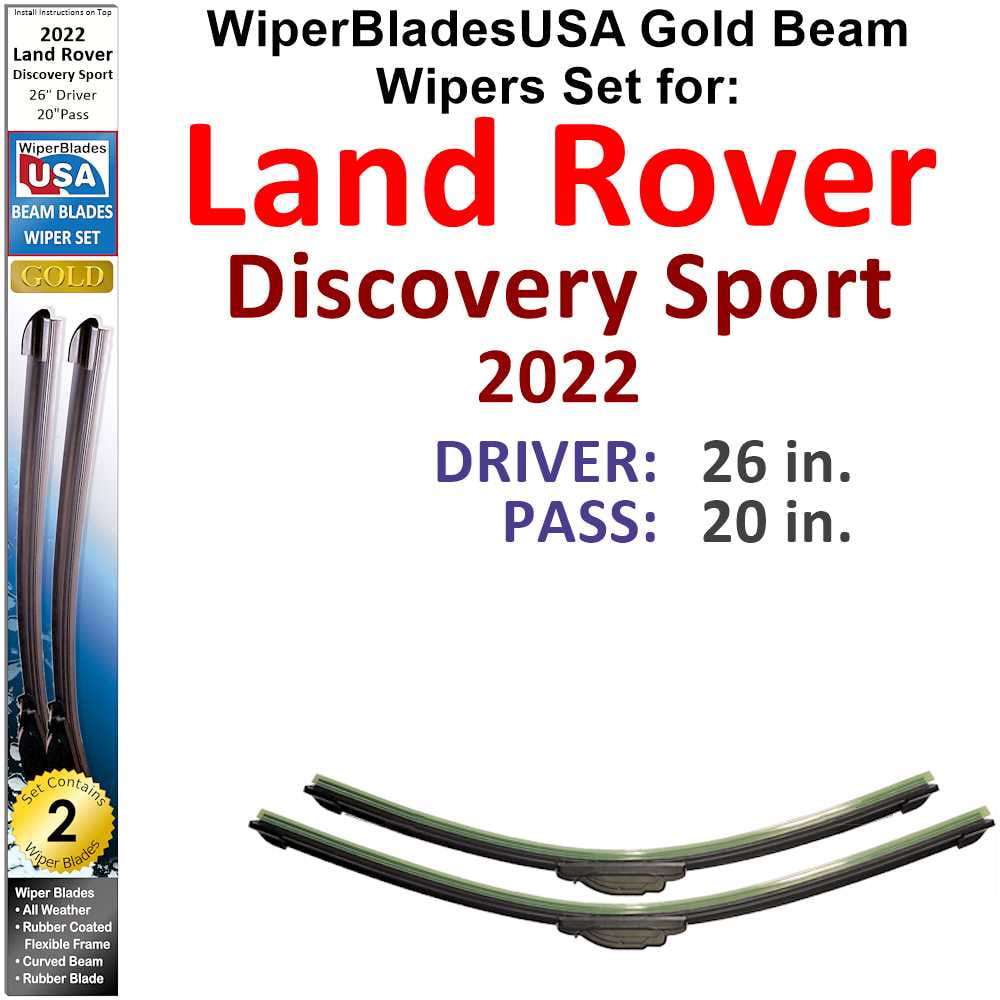 2022 Land Rover Discovery Sport Beam Wiper Blades Wipers WBUSA (Set of ...