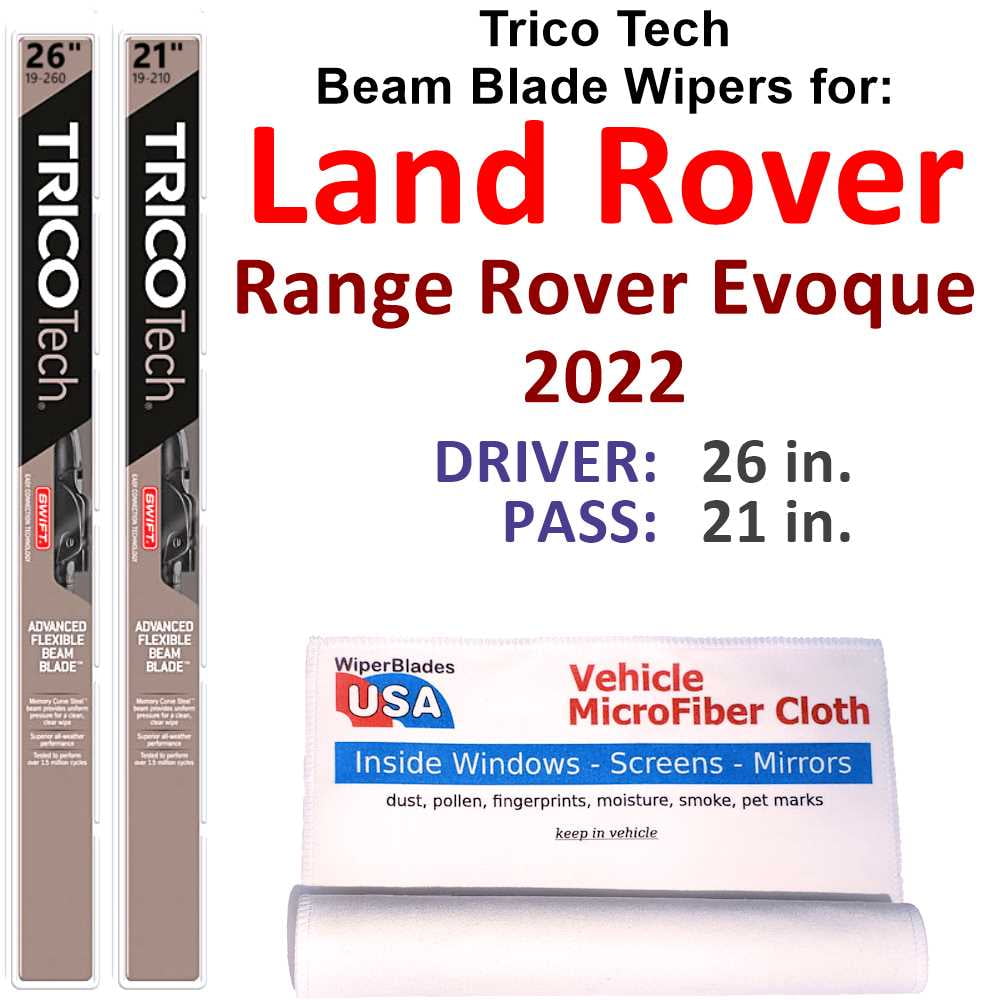 2022 Land Rover Range Rover Evoque Beam Blade Wipers (Set of 2 ...