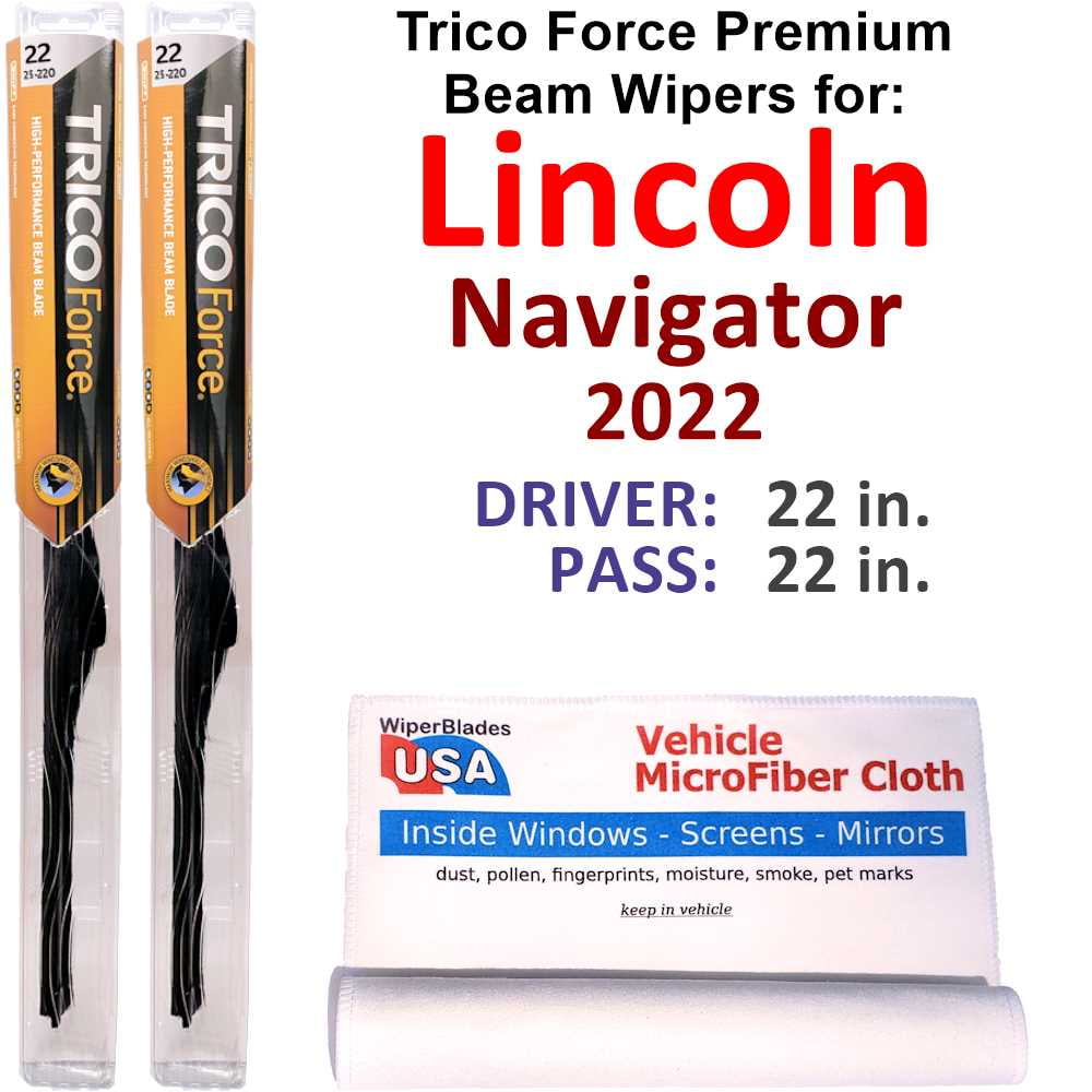 2022 Lincoln Navigator Performance Beam Wipers (Set of 2) - Walmart.com