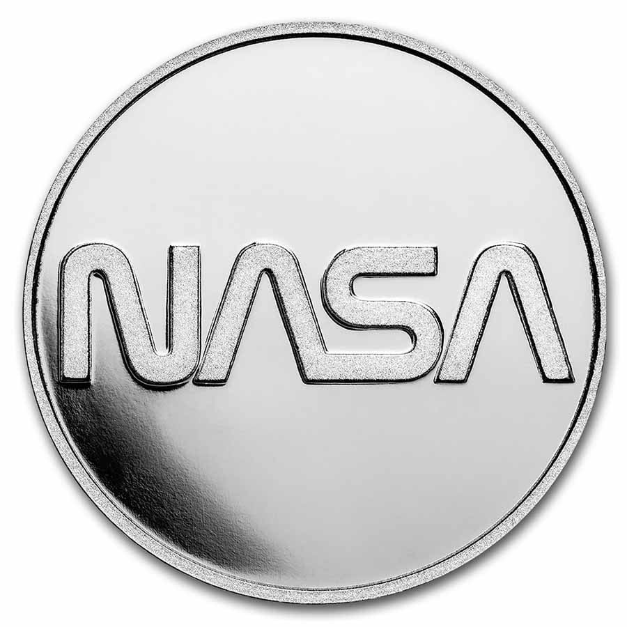 2022 Mesa Grande 1 oz Silver $10 NASA Retro Worm Logo BU - Walmart.com