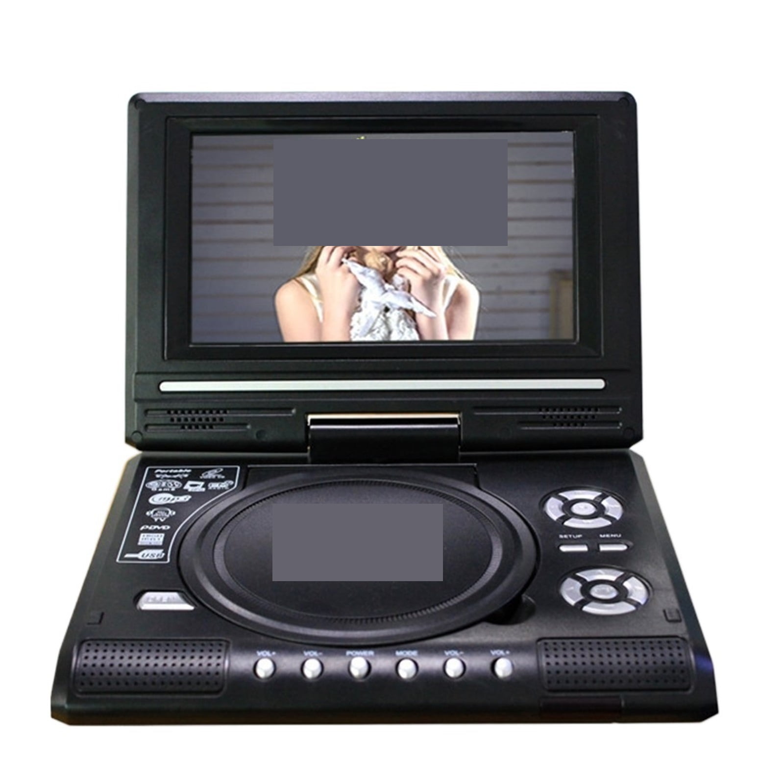 2022 NEW 7.8 Inch Portable HD TV Home Car DVD Player VCD CD MP3 DVD Player USB SD Cards RCA TV ...