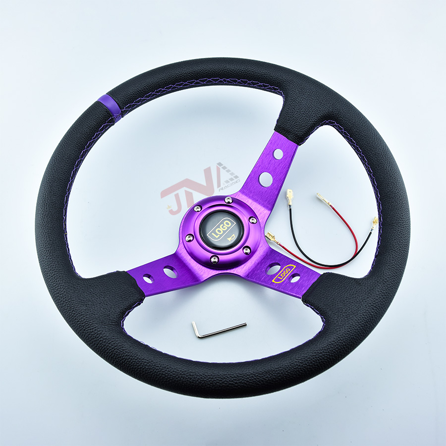 2022 New Arrival Purple Style JDM Racing Steering Wheel 3 Holes Gaming ...