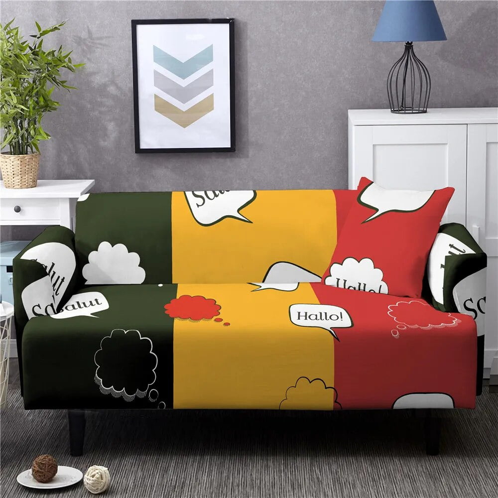 2022 New European Flag Sofa Cover for Living Room 1/2/3/4 Seater L ...