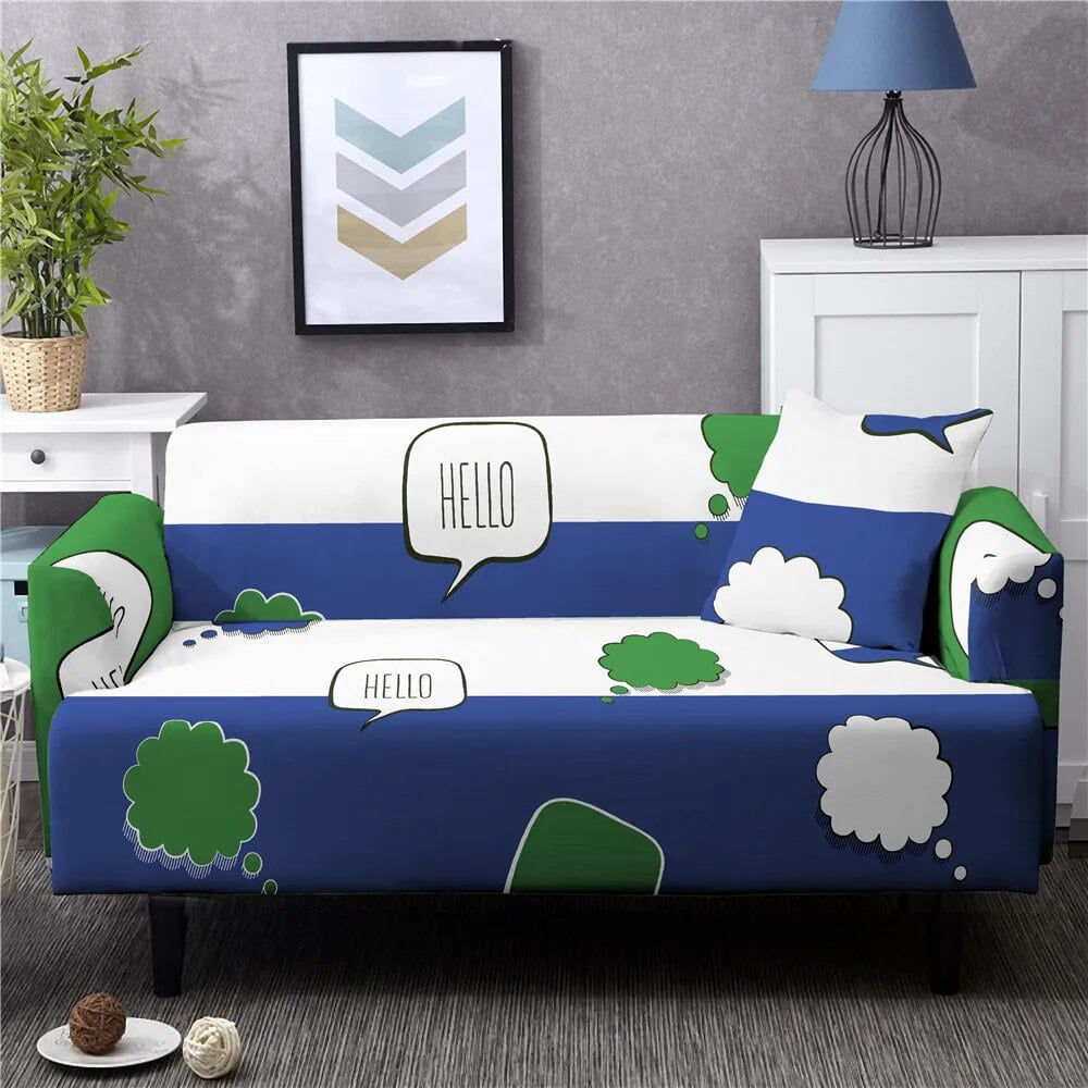 2022 New European Flag Sofa Cover for Living Room 1/2/3/4 Seater L ...