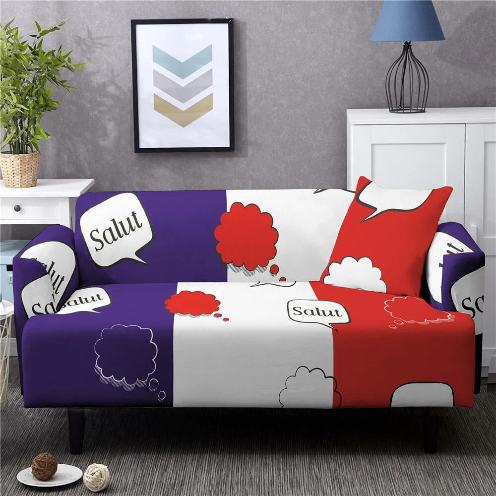 2022 New European Flag Sofa Cover for Living Room 1/2/3/4 Seater L ...