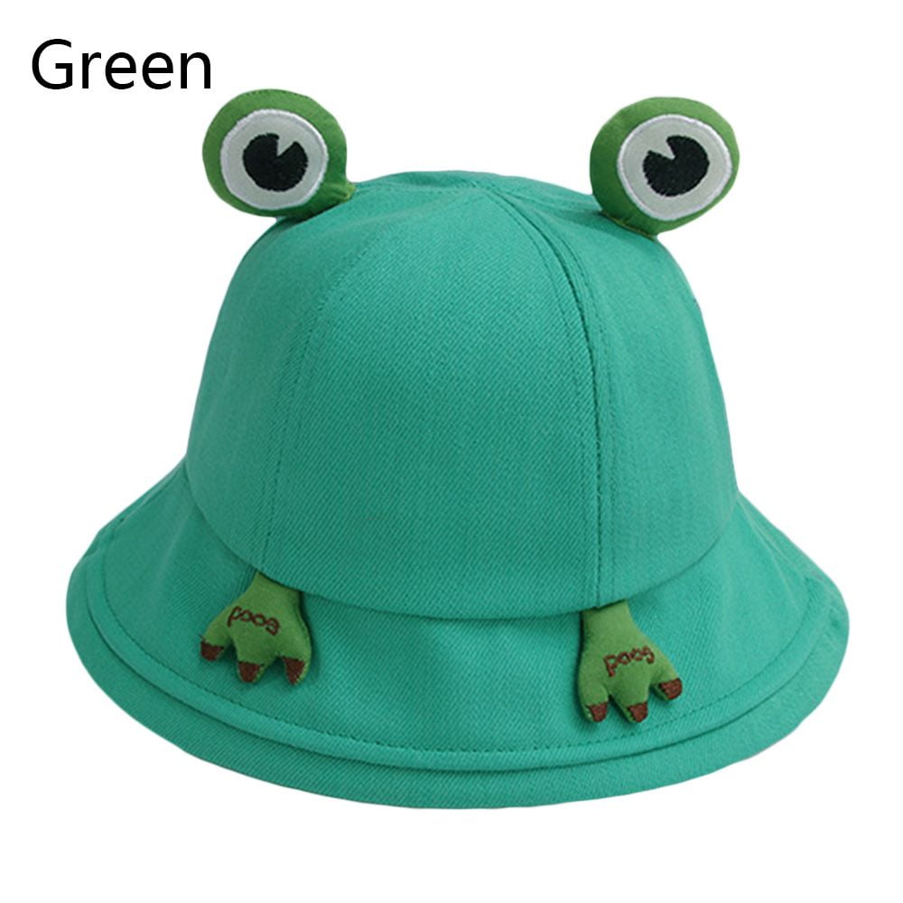 2022 New Plain Cartoon Summer Autumn Outdoor Hiking Beach Cute Hat Frog ...