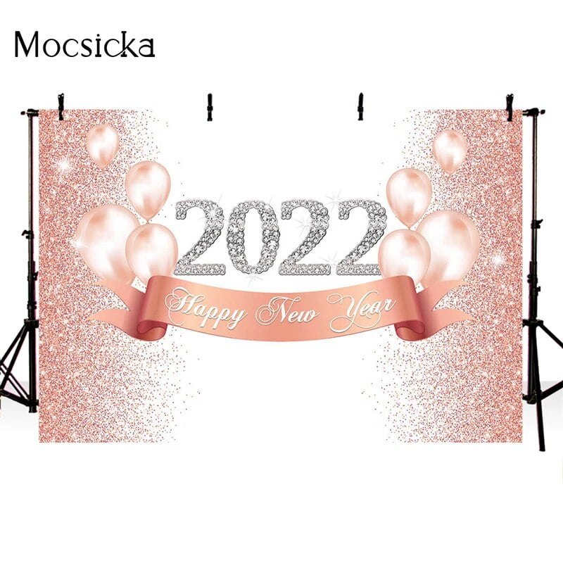2022 New Year Photography Background Champagne Balloon s Decoration ...