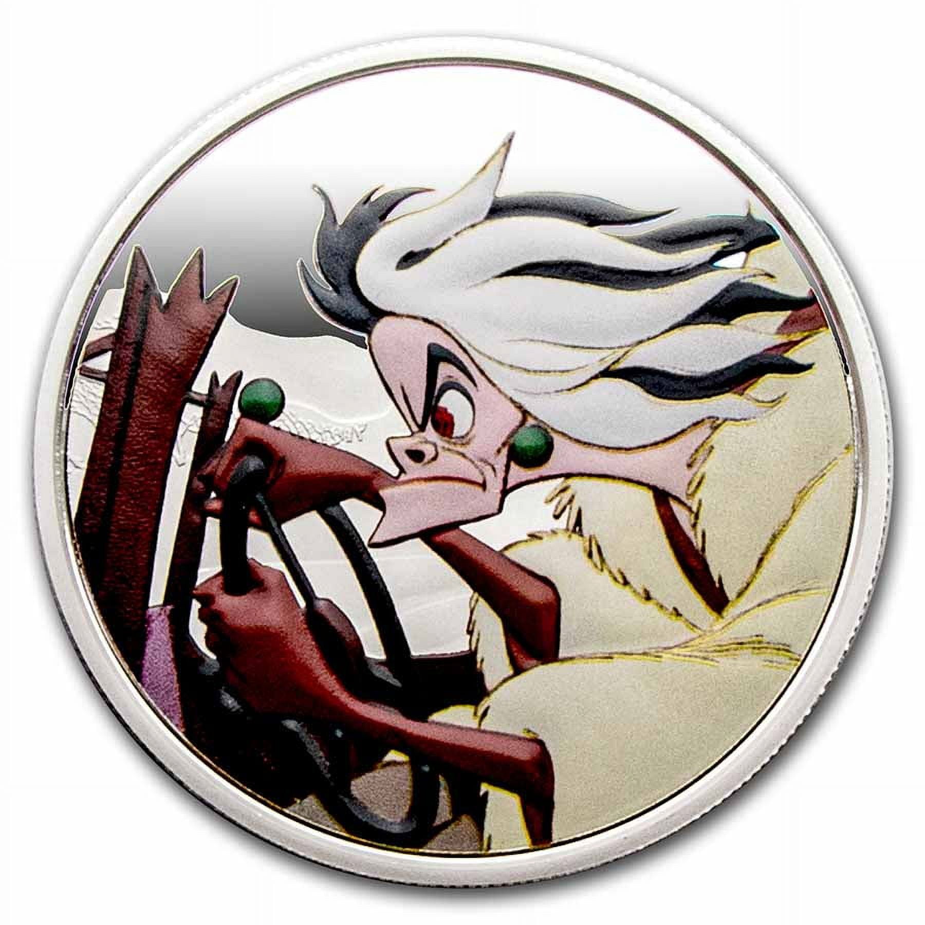 2022 Niue 1 oz Silver $2 101 Dalmatians Series: Cruella de Vil ...