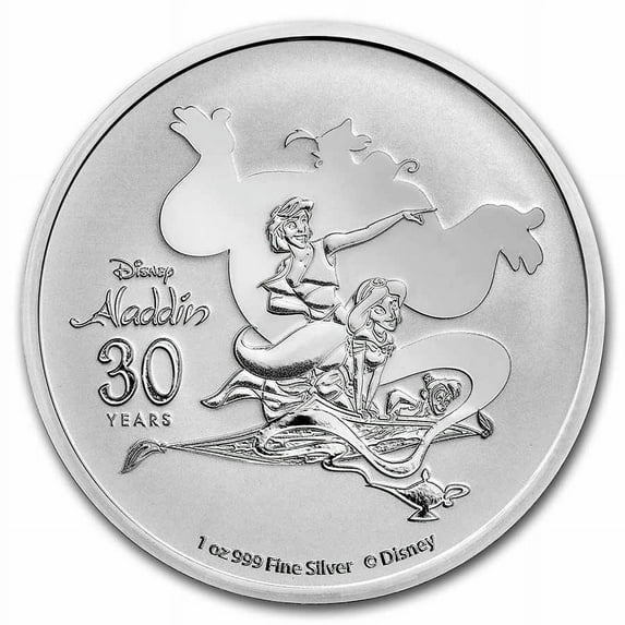 2022 Niue 1 oz Silver $2 Disney's Aladdin 30th Anniversary BU - Walmart.com