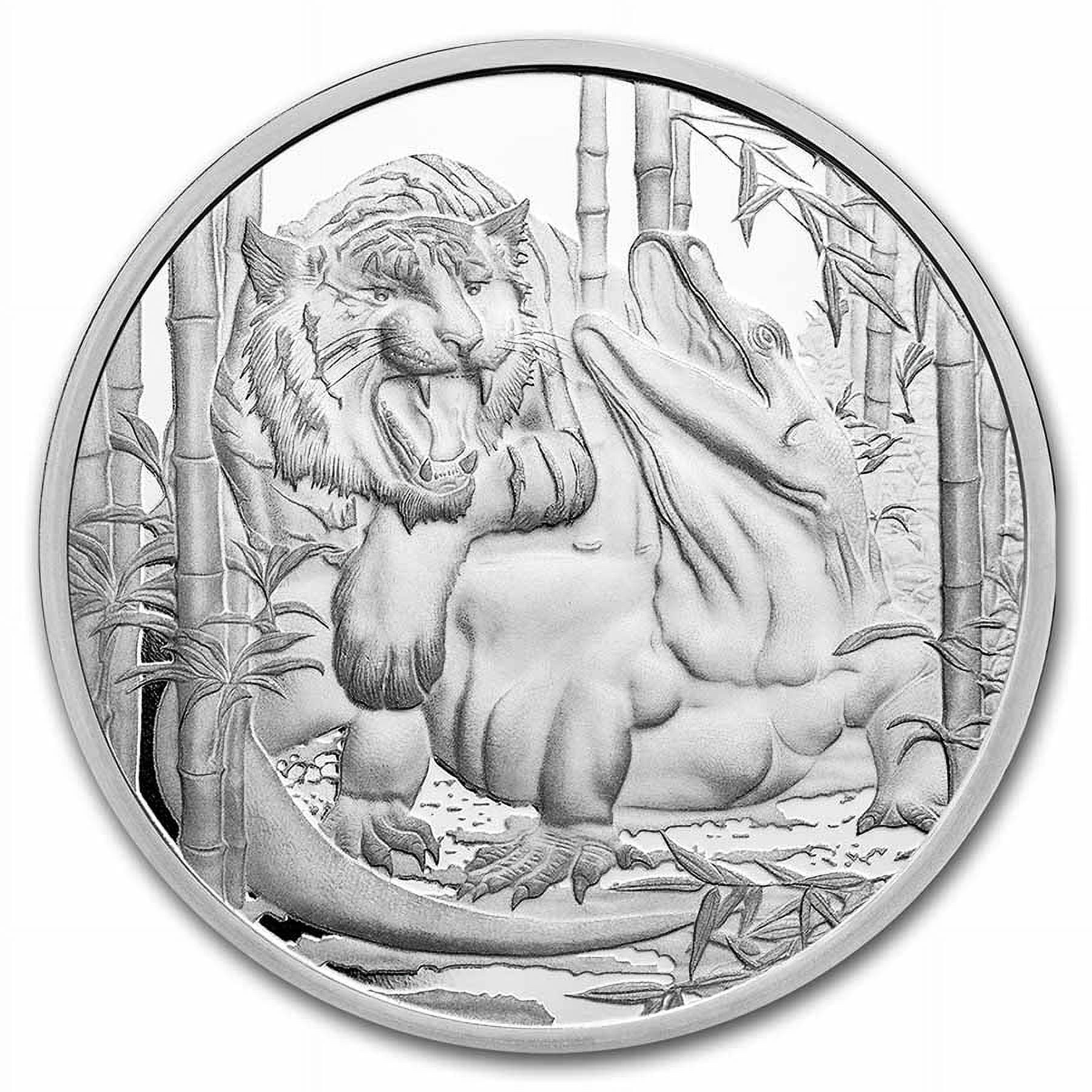 2022 Niue 1 oz Silver Apex Predators: Komodo Dragon vs Tiger Coin ...