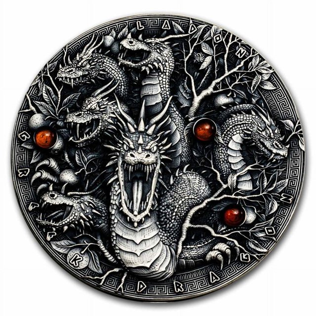 2022 Niue 2 oz Silver Antique Dragons (Greek Dragon - Ladon) - Walmart.com