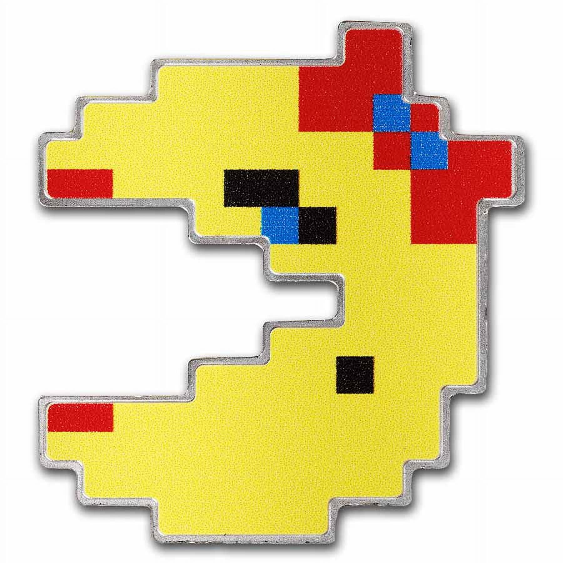 Limited Edition 2022 Niue 1 oz Silver $2 Ms.PAC-MAN™ Shaped Colorized ...