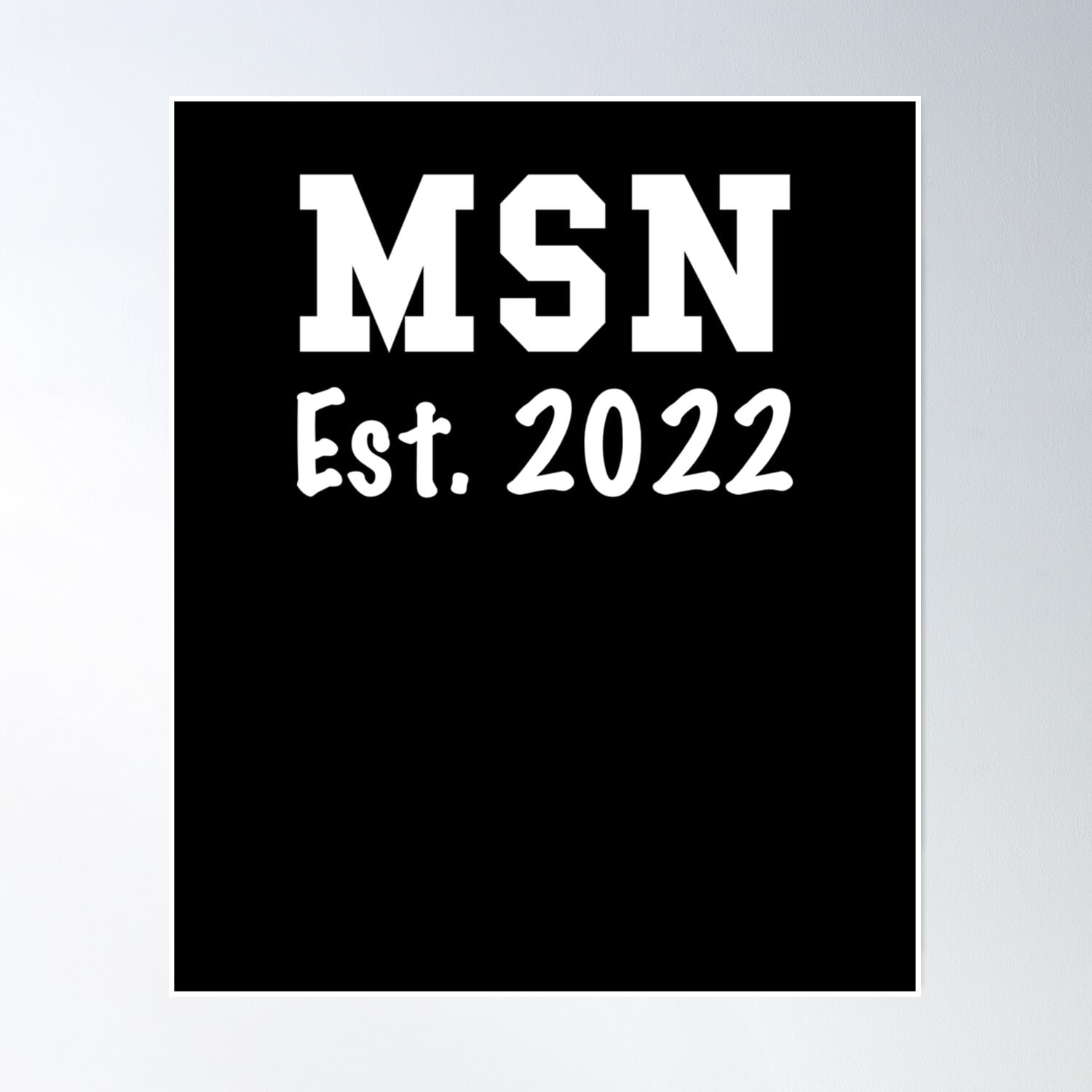 2022 Nurse Graduation Gift - Msn Established 2022 Poster Wall Art ...